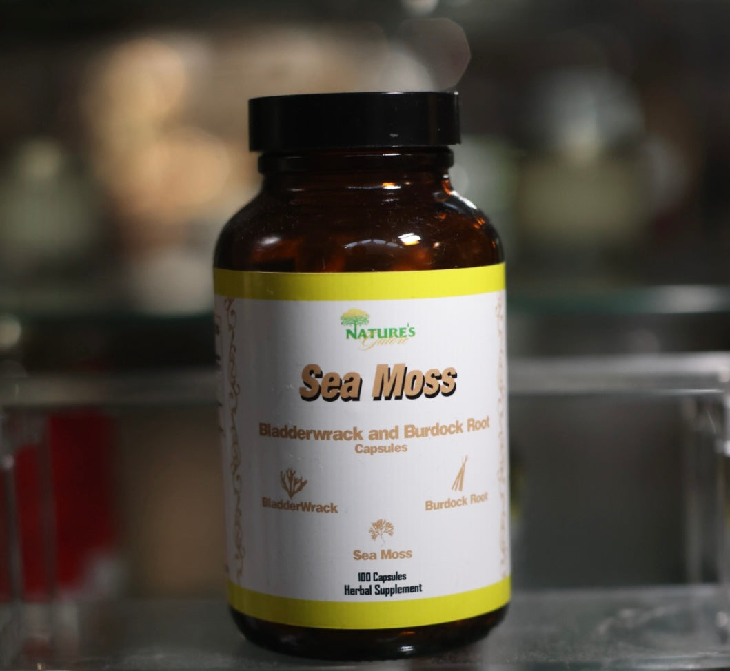 Sea Moss BladderWrack & Burdock Root Capsules – Nature’s Galore